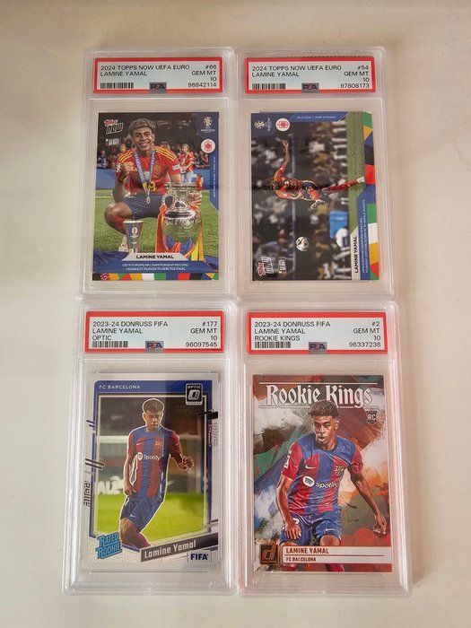 TOPPS NOW + Panini - 4 Card - PSA 10 - Lamine Yamal | Barnebys
