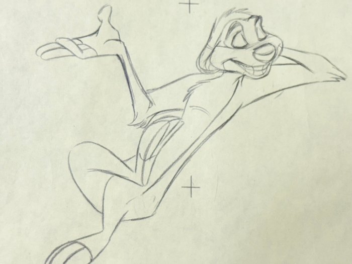 Walt Disney - Original Animation Drawing of Timon - Timon & Pumbaa ...