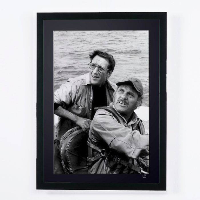 "Jaws" 1975 - Roy Scheider and Robert Shaw - Fine Art... | Barnebys