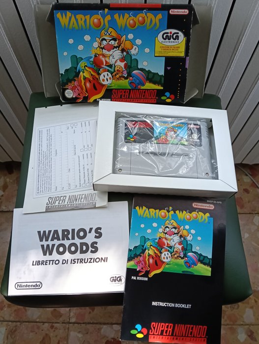 Nintendo - Snes - Wario's Woods - Video game - In original box | Barnebys
