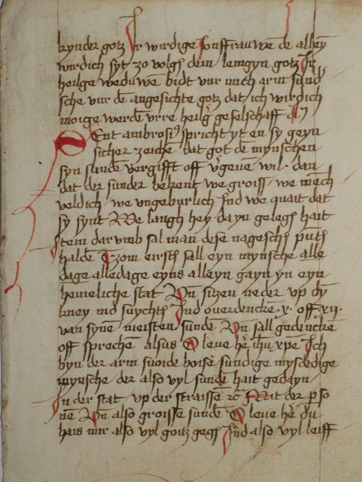 Manuscript - Original page from the 16th century - 1550 | Barnebys
