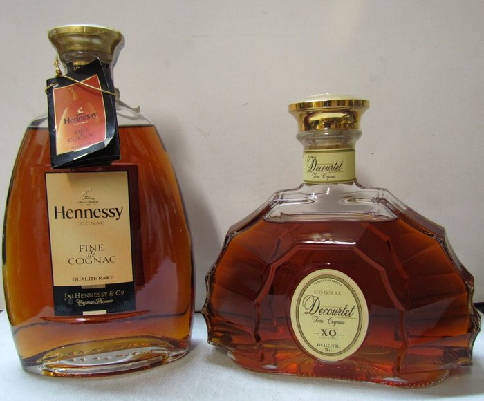 Hennessy, Decourtet - Fine de Cognac + XO - b. 2000s - 70cl - 2 bottles ...