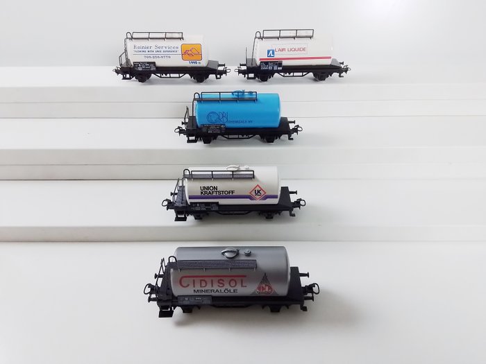 Märklin H0 - 4440-serie - Model train (5) - 5 steam wagons - DB | Barnebys