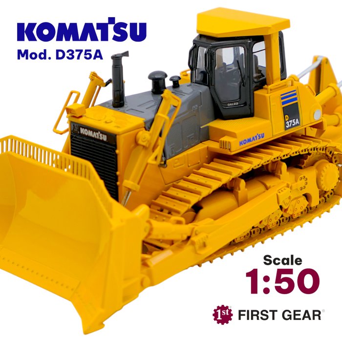 First Gear - Scale 1:50 - Model truck - Komatsu Crawler Dozer With ...