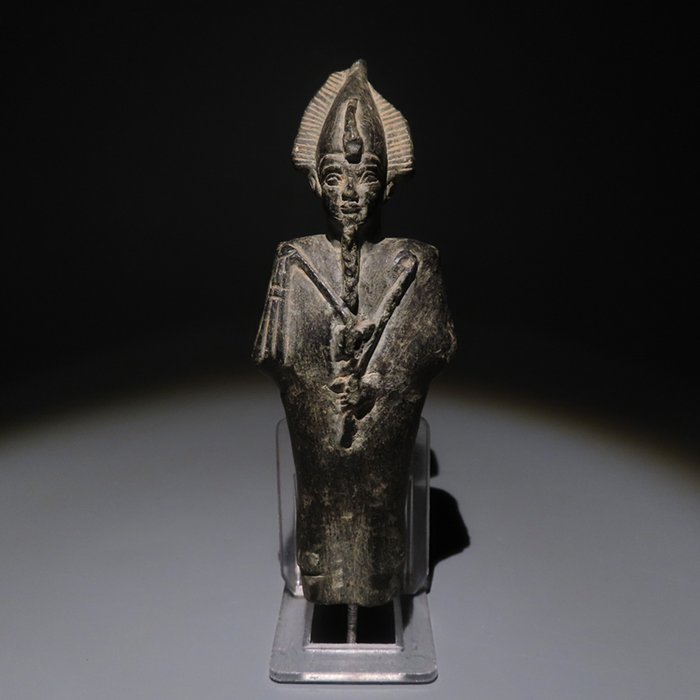 Ancient Egyptian Schist Osiris God. Late Period, 664 - 332 BC. 13.6 cm ...