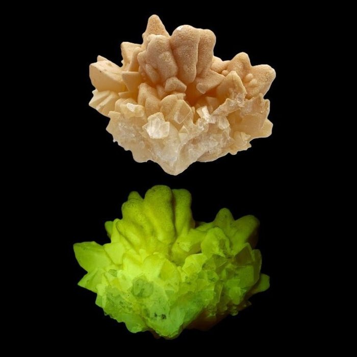 High-fluorescence and phosphorescent calcite alpina | Barnebys