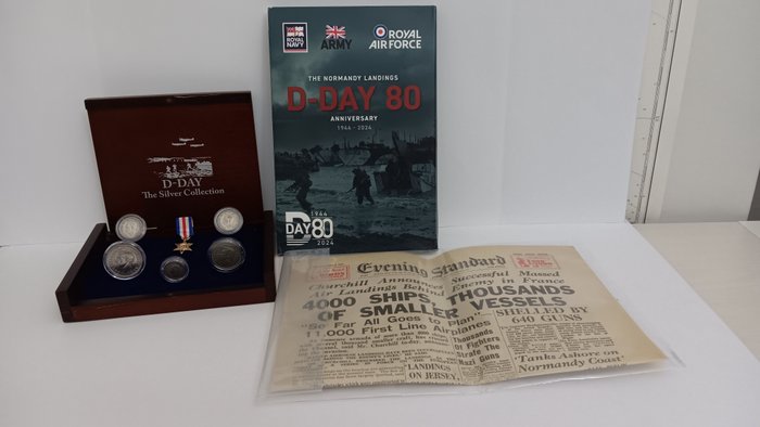 United Kingdom. The silver collection, 1944 D day coin set (No Reserve ...