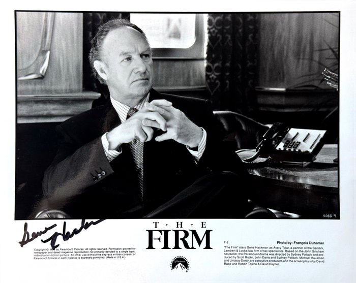 Gene Hackman - Authentic Signed Photo from "The Firm" - Autograph with ...