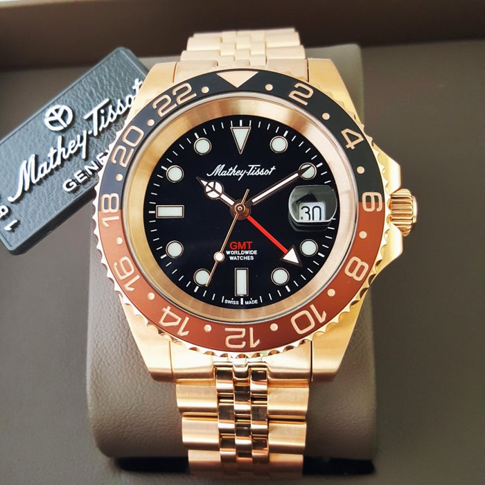 Mathey-Tissot - GMT - Swiss Gold - Worldwide - Cyclops... | Barnebys