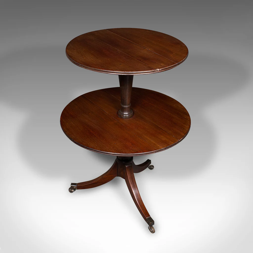 Antique Folding Dumb Waiter, English, Two Tier Serving Stand, Georgian ...
