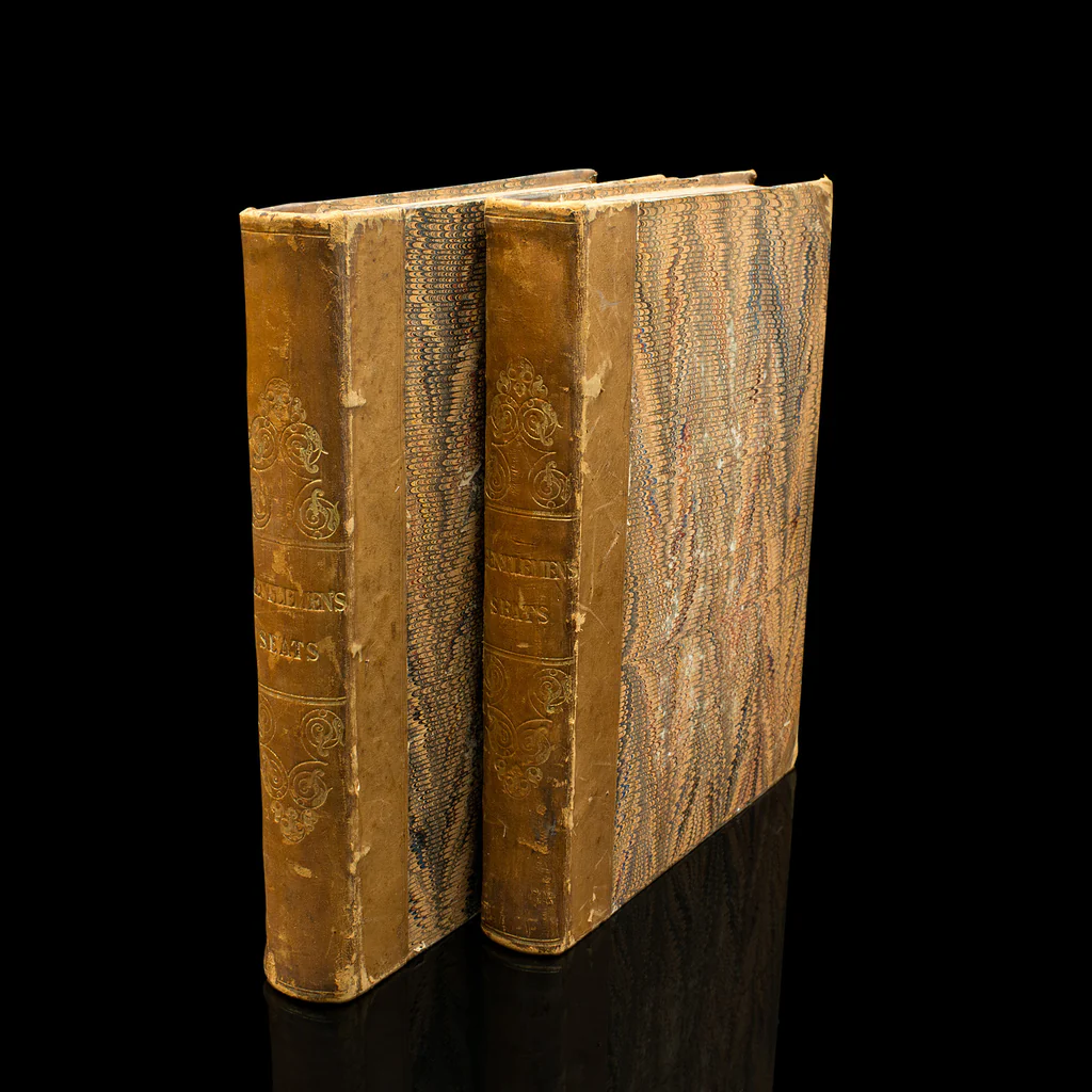2 Antique Books, Jones' View of Seats, Mansions & Noblemen, English ...