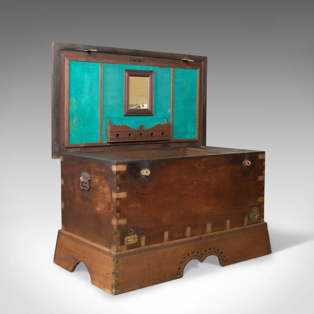 Antique Dowry Chest, Burmese, Teak, Trunk, 19th Century, Circa 1890 ...