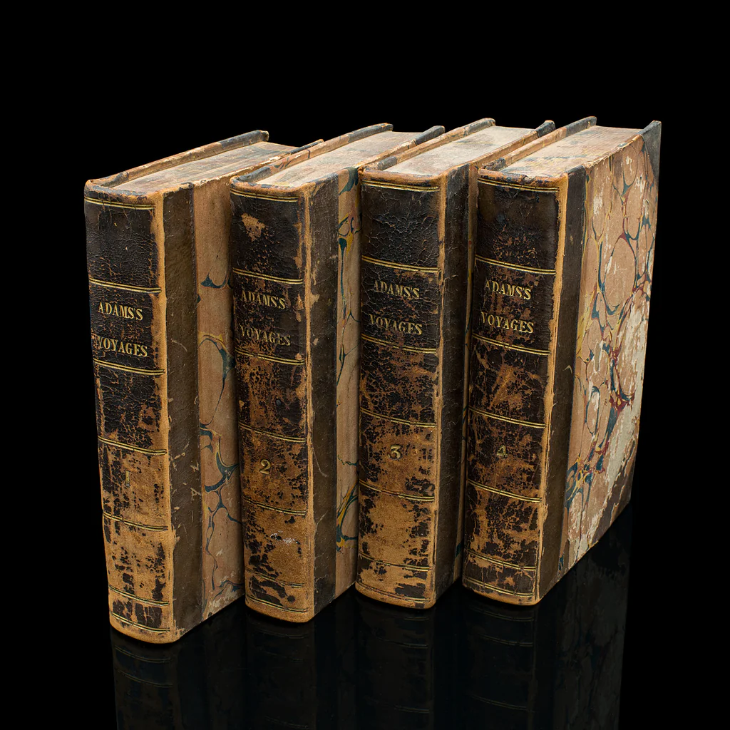 4 Vols Antique Botany Books, Flowers of Modern Voyages, English ...