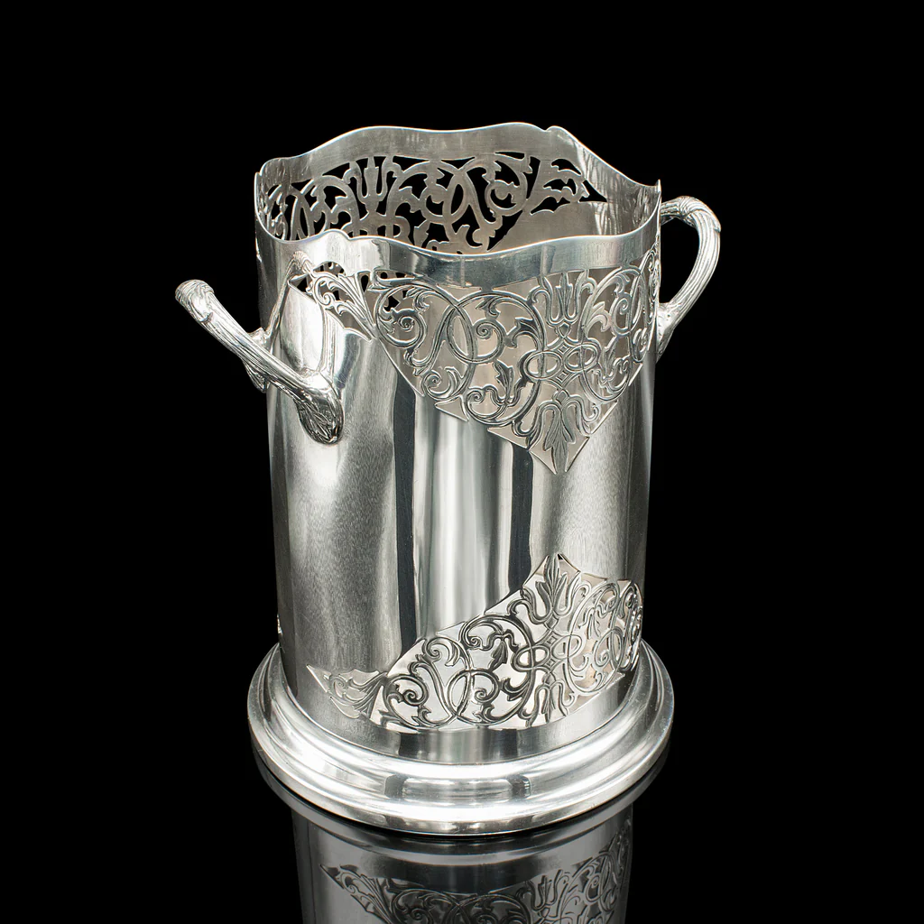 Antique Bottle Cooler, English, Silver Plate, Champagne Magnum Bucket ...