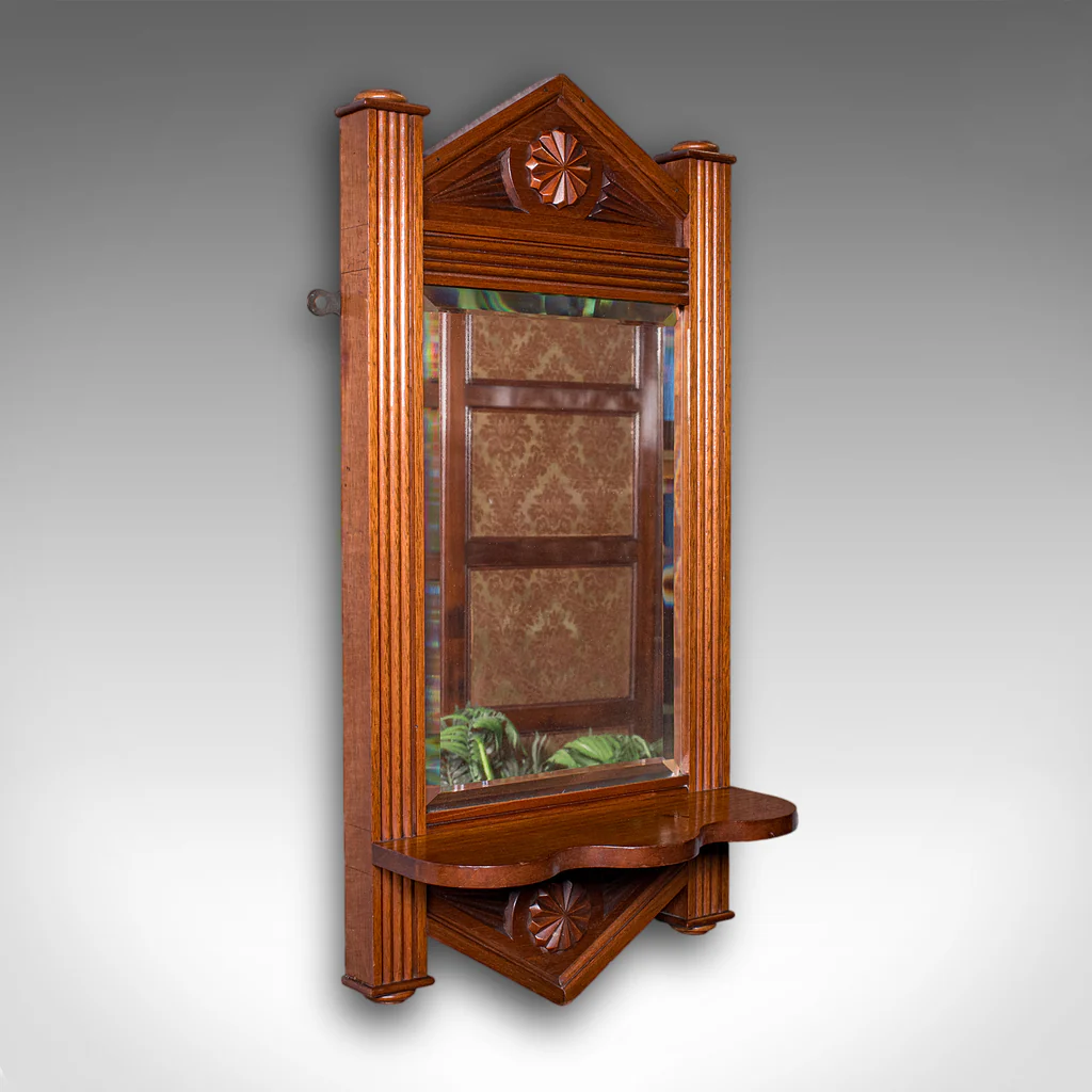 Antique Hallway Mirror, English, Walnut, Glass, Valet, Reception Hall ...