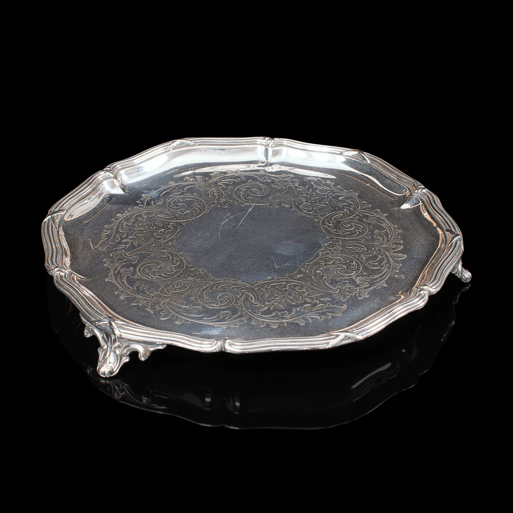 Antique Decorative Saucer, Silver Plate, Dish, Thomas Bradbury ...