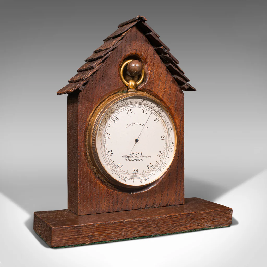 Antique Barometer Altimeter, English, Explorer's Instrument, Hicks ...