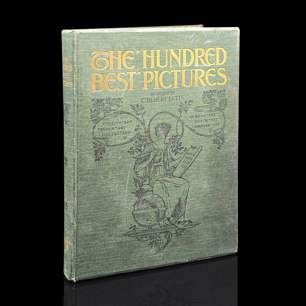 Antique Art Book, The Hundred Best Pictures, Hardcover, Illustrated ...
