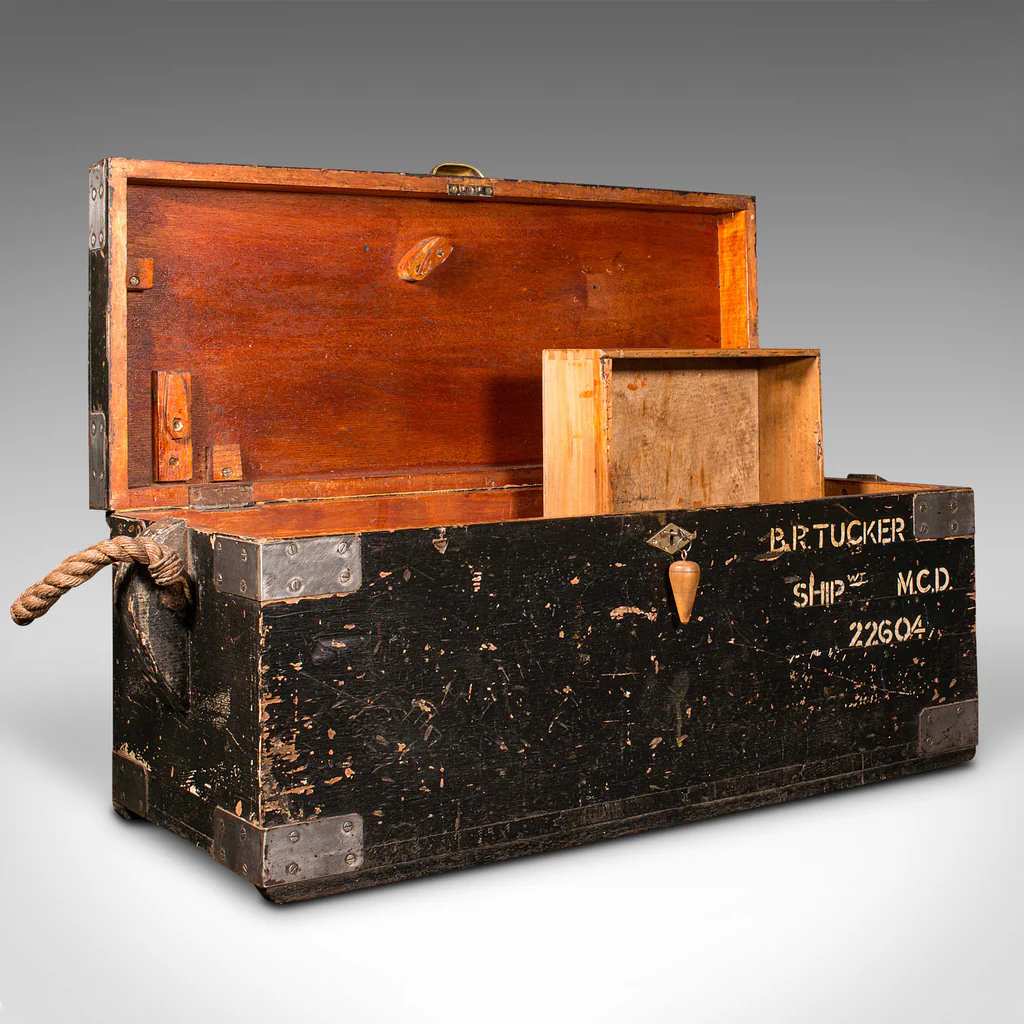 Vintage Shipwright's Tool Chest, English, Cedar, Pine, Craftsman's ...