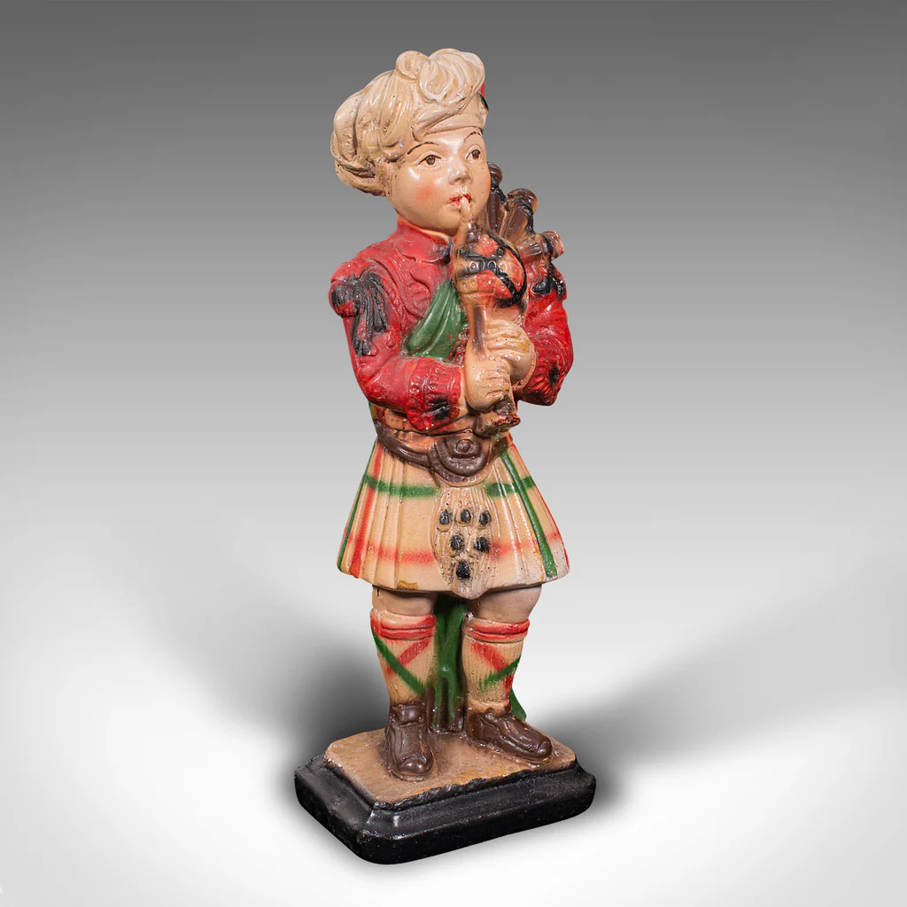 Antique Decorative Piper Figure, Scottish, Statue, After Scots Guards ...
