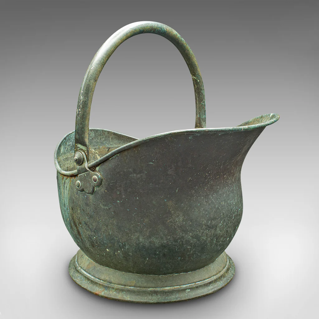 Antique Country House Coal Scuttle, English, Copper, Fireside Bucket ...