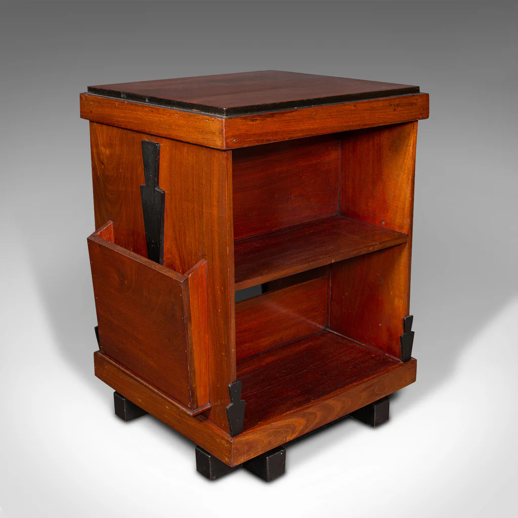 Vintage Rotary Bookcase, English, Rotating Book Shelf, Folio Stand, Art ...