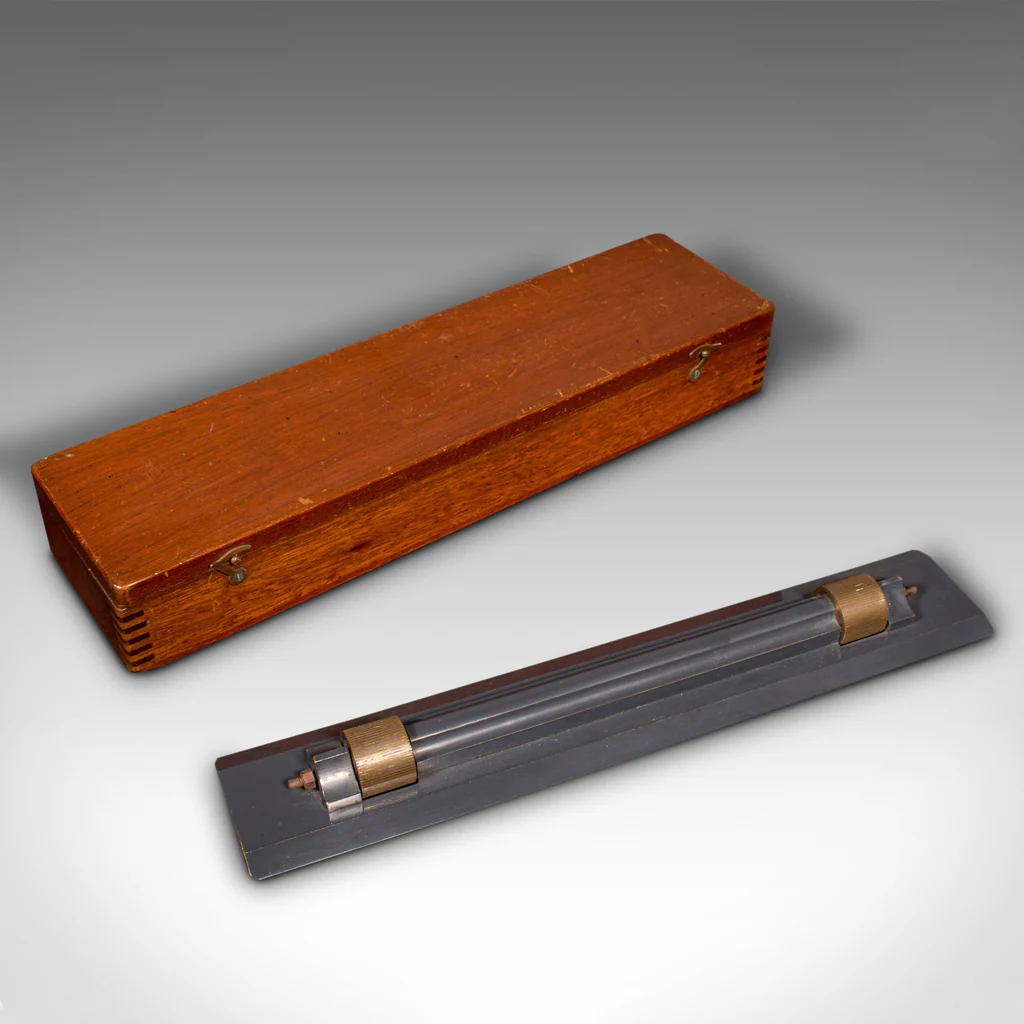 Antique Draughtsman's Rolling Ruler, English, Cartographer's Instrument ...