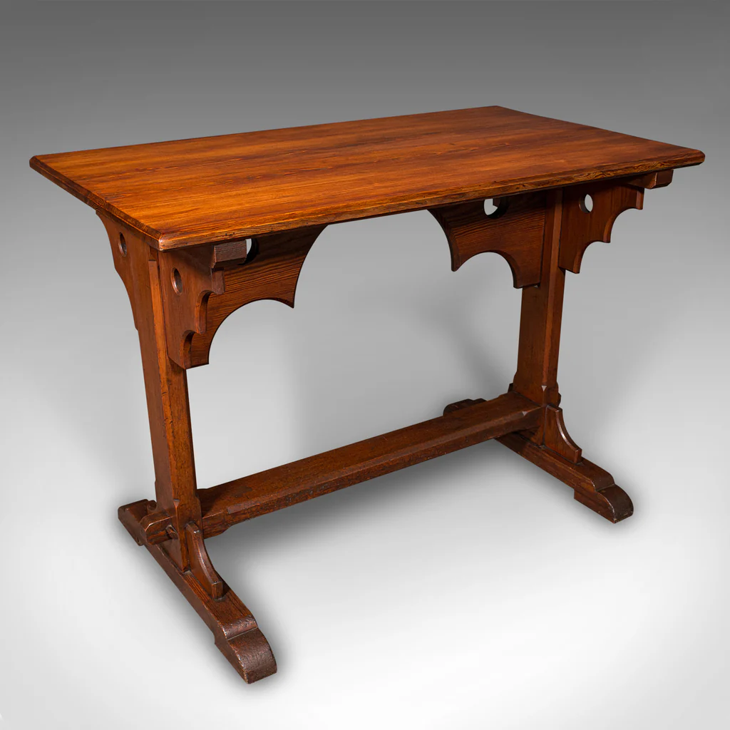 Antique Hall Table, Victorian, Pitch Pine, Kitchen, Ecclesiastical ...