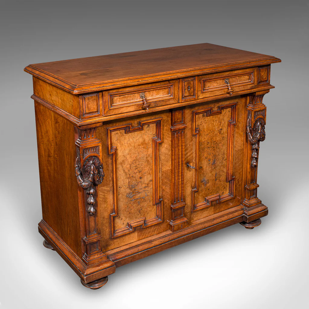 Antique Drawing Room Cabinet, French, Walnut, Buffet, Neoclassical ...