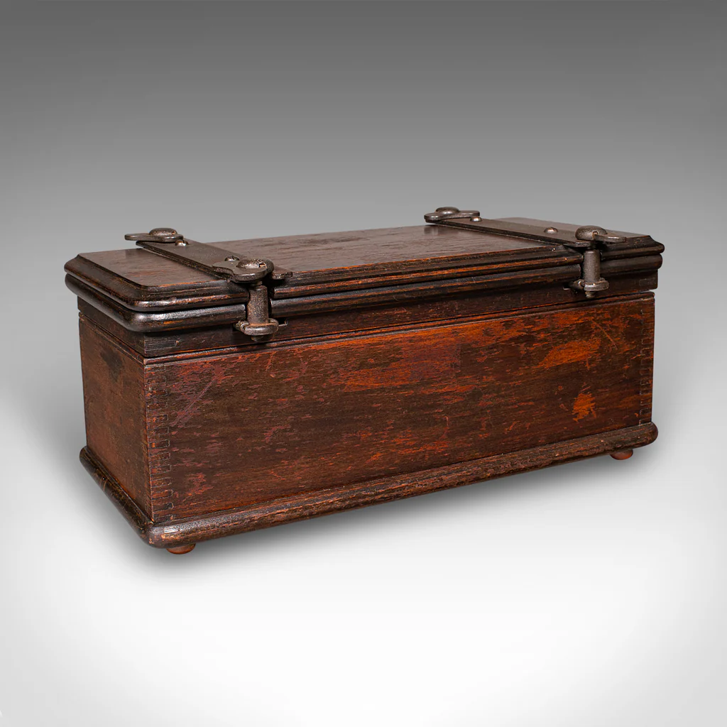 Antique Flower Press Box, English, Beech, Cast Iron, Hobby Case ...