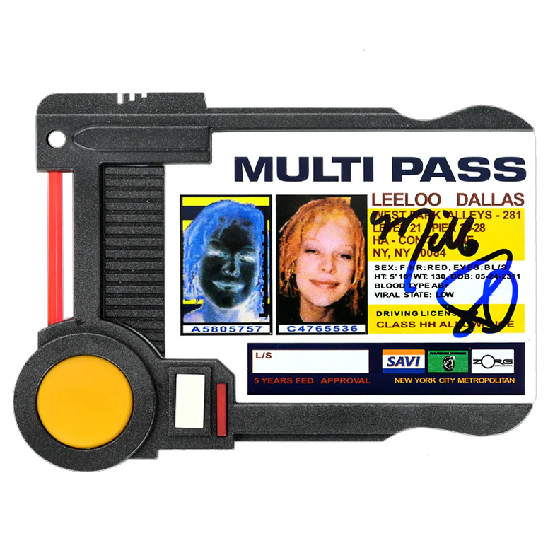 Milla Jovovich Autographed 1997 Fifth Element Leeloo MULTI PASS Prop ...