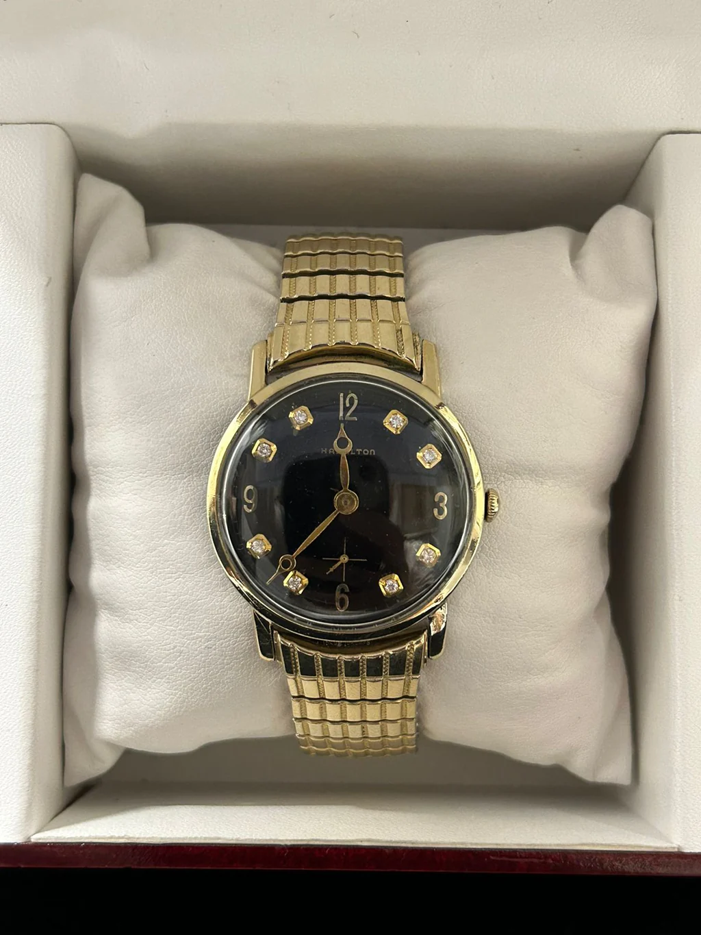 Hamilton Rare 1950s with Black Dial and Gold Accents - $8K APR w/ COA ...
