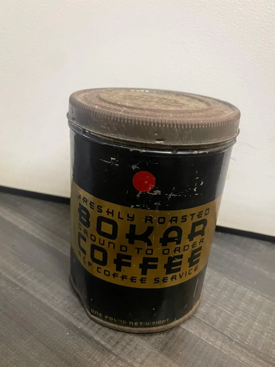 Rare Vintage Bokar Coffee Tin, Hand-Painted, 1930s Collectible - $2K ...