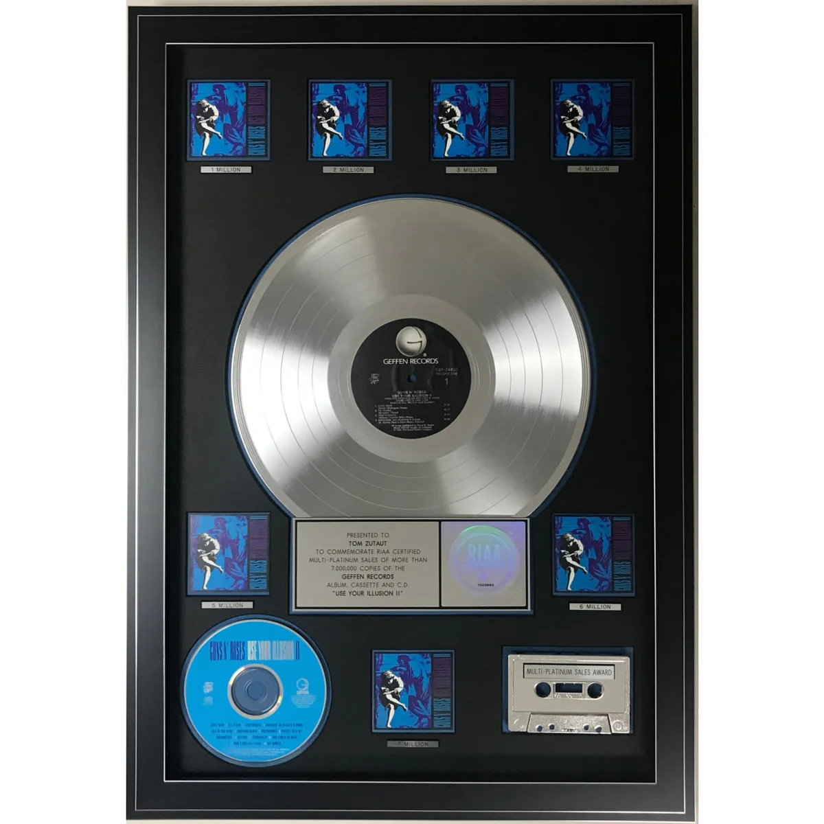 Guns N' Roses Use Your Illusion II RIAA 7x Multi-Platinum Award | Barnebys