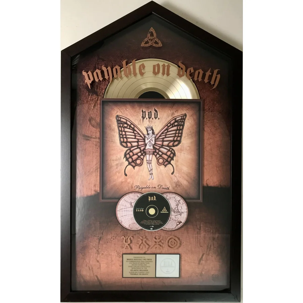 P.O.D. Payable On Death RIAA Gold Album Award | Barnebys