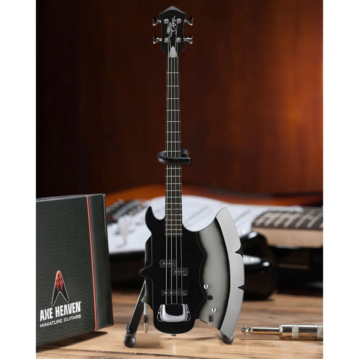 KISS™ Gene Simmons Signature AXE Mini Bass Guitar Replica | Barnebys
