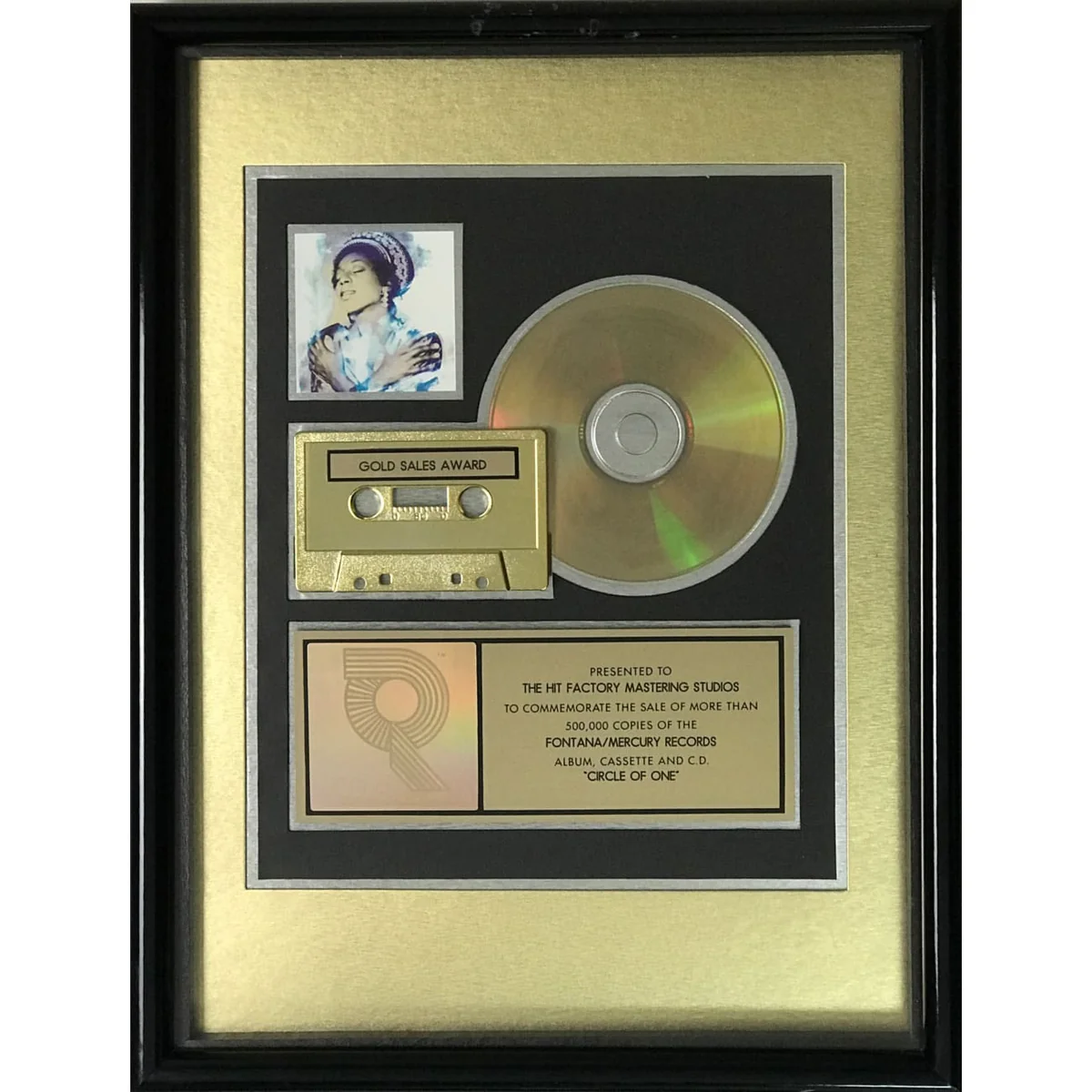 Oleta Adams Circle Of One RIAA Gold Album Award | Barnebys