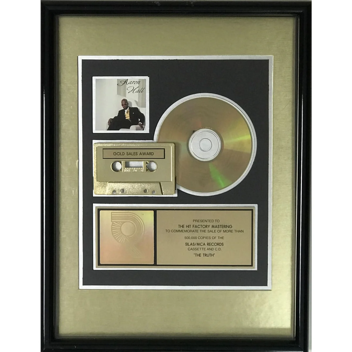 Aaron Hall The Truth RIAA Gold Album Award | Barnebys