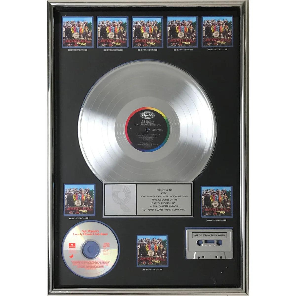 Beatles Sgt. Pepper's Lonely Hearts Club Band RIAA 8x Multi-Platinum ...