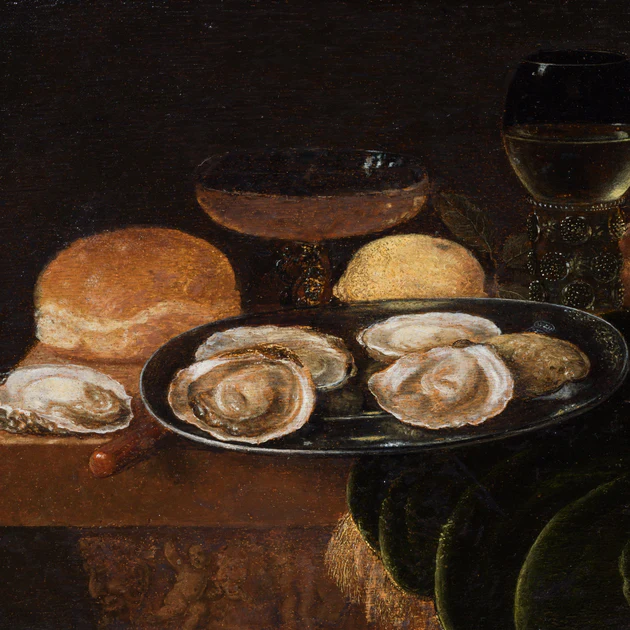 Govert Dircksz Camphuysen - Still Life with Oysters, a Roemer and Other ...
