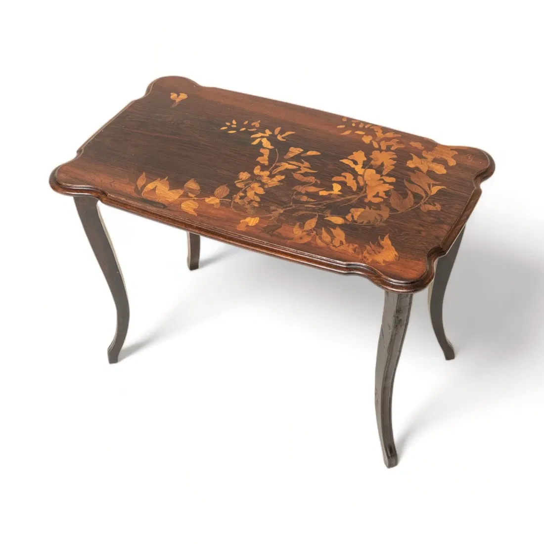 Galle Marquetry Art Nouveau Inlaid Table, Signed, early 20th century ...