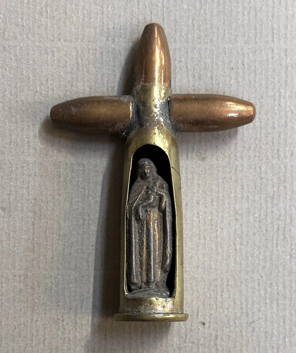 Religious object made by poilus with shells and divres - trench work ...