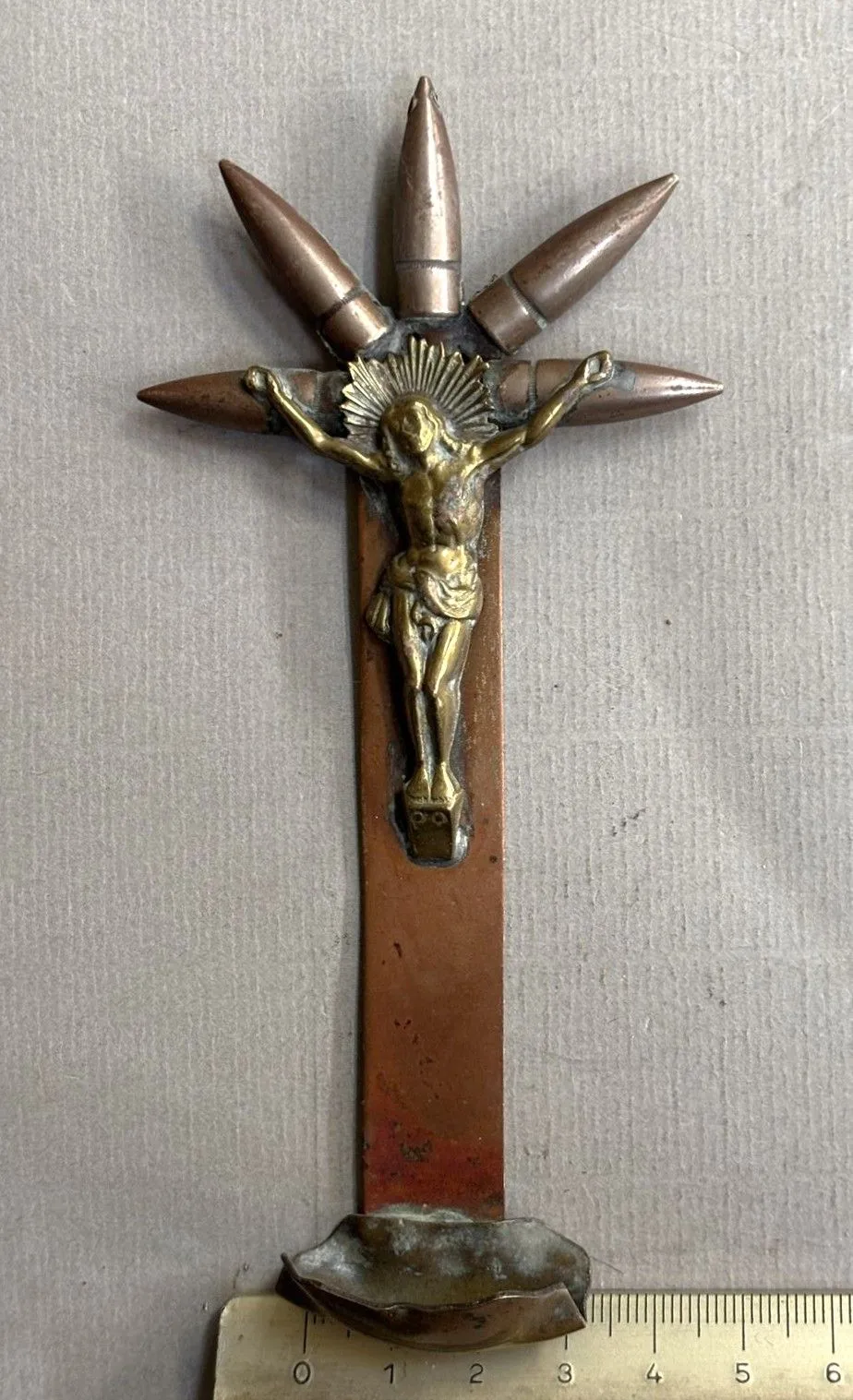 Religious object made by poilus with shells and divres - trench work ...