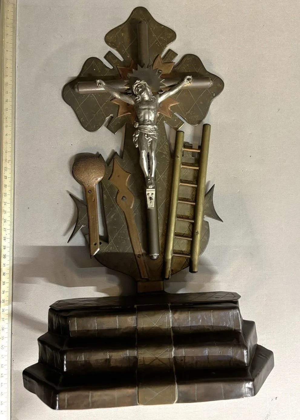 Religious object made by poilus with shells and divres - trench work ...