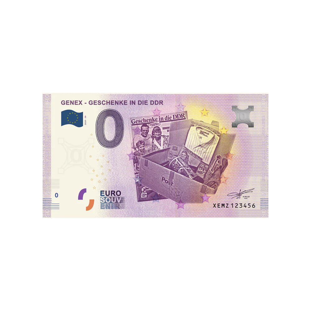 Billet souvenir de zéro euro - Genex - Geschenke in die DDR - Allemagne ...