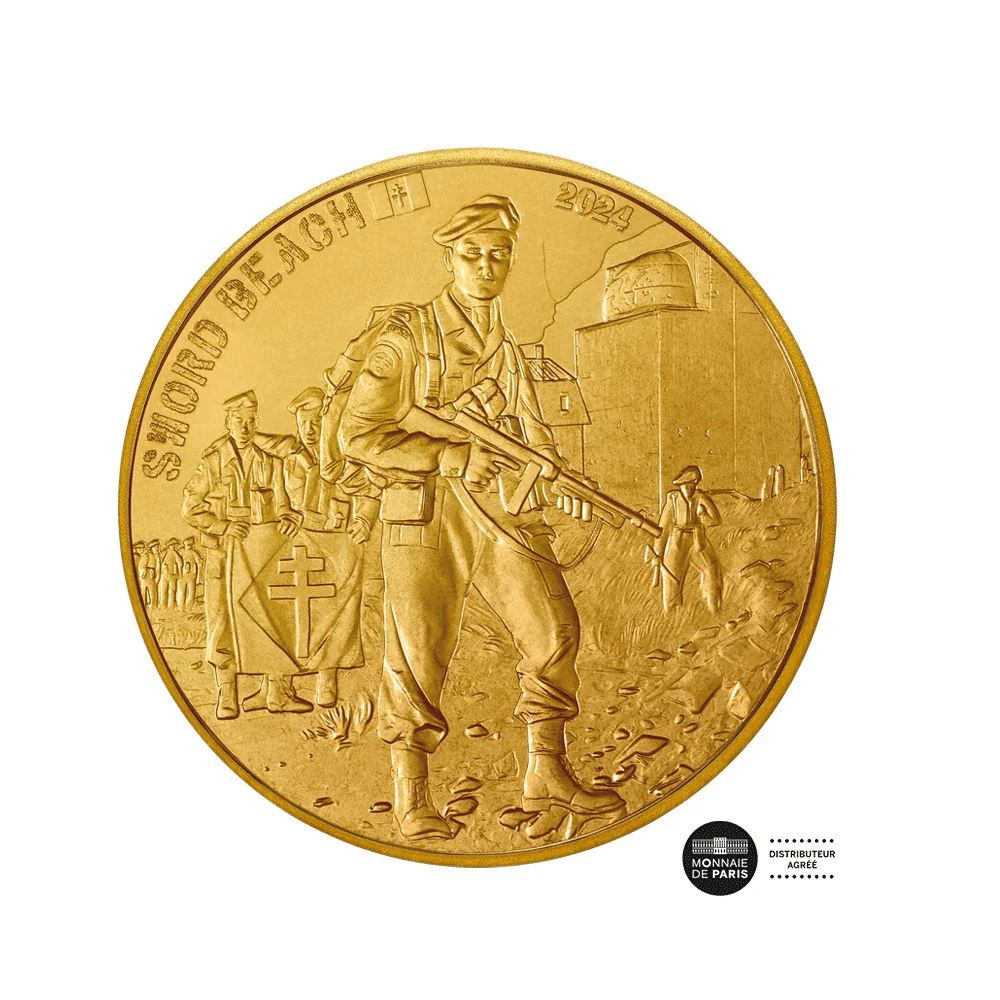 D-Day - Sword Beach - Monnaie de 1/4€ - 2024 | Barnebys