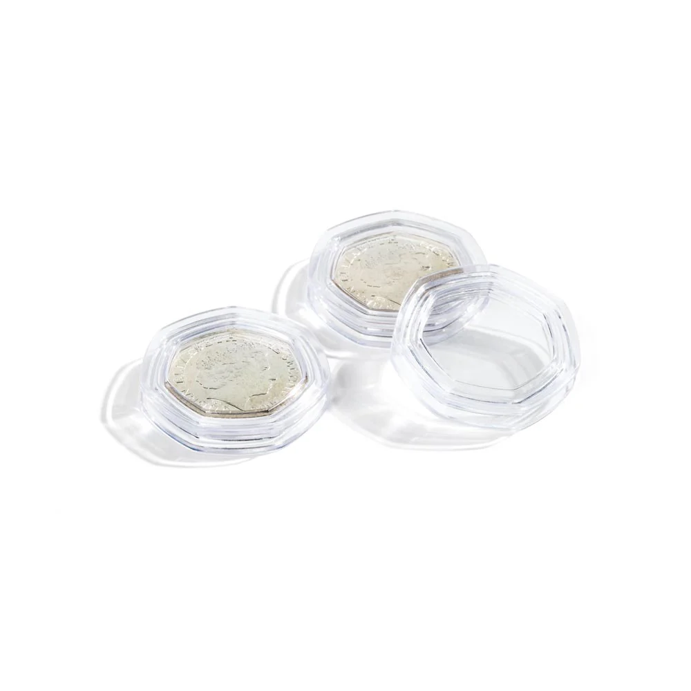 Capsules pour pièces de monnaie CAPS 50 Pence, 27,3 mm, paquet de 10 ...