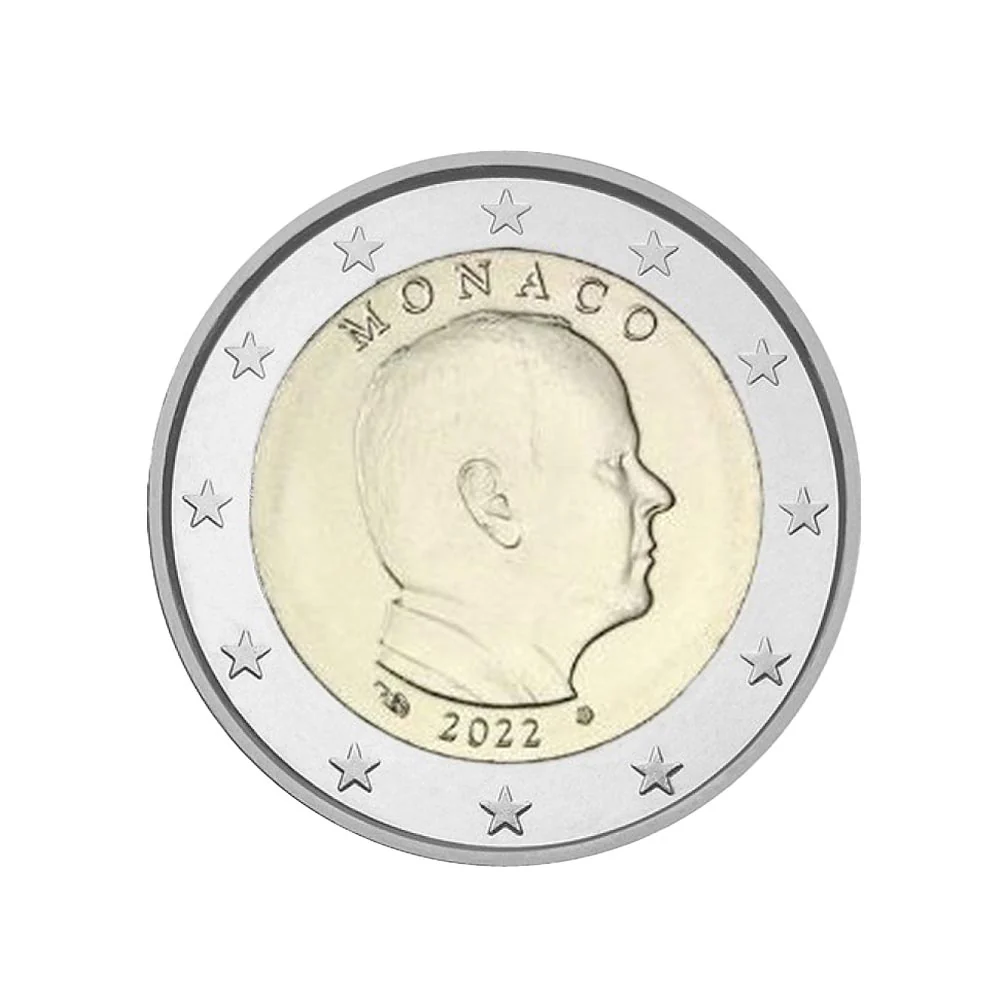 Monaco 2022 - 2 Euro Commémorative - Profil du prince Albert II de ...