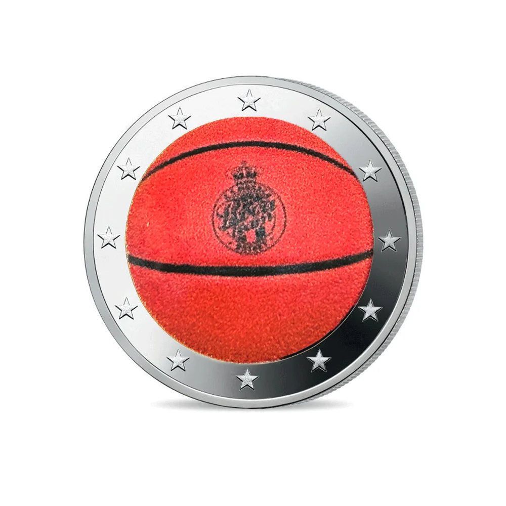 AS Monaco Basket - Roca Team - 2 Euro Commémorative - Colorisée | Barnebys