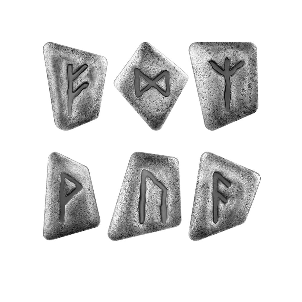 Runes - Lot de 6 runes Argent - Antique Finish 2023 | Barnebys